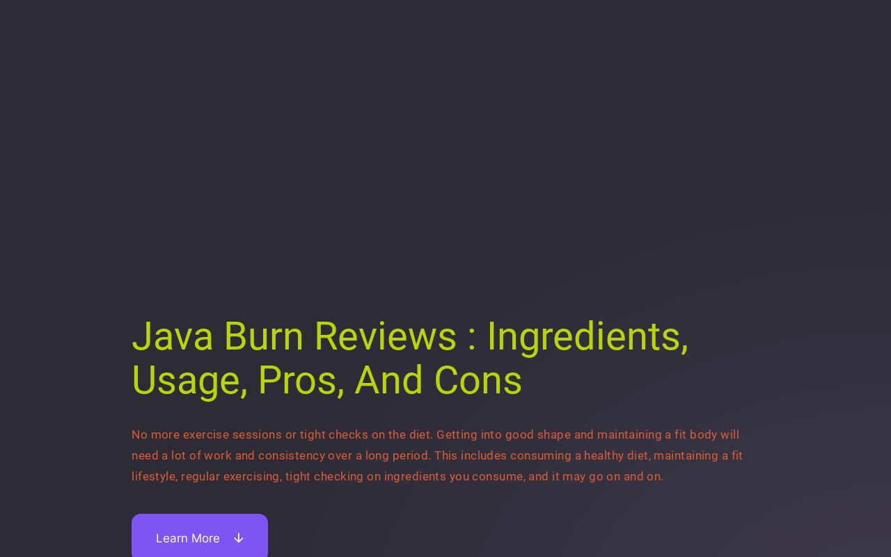 javaburn weight loose suppliment